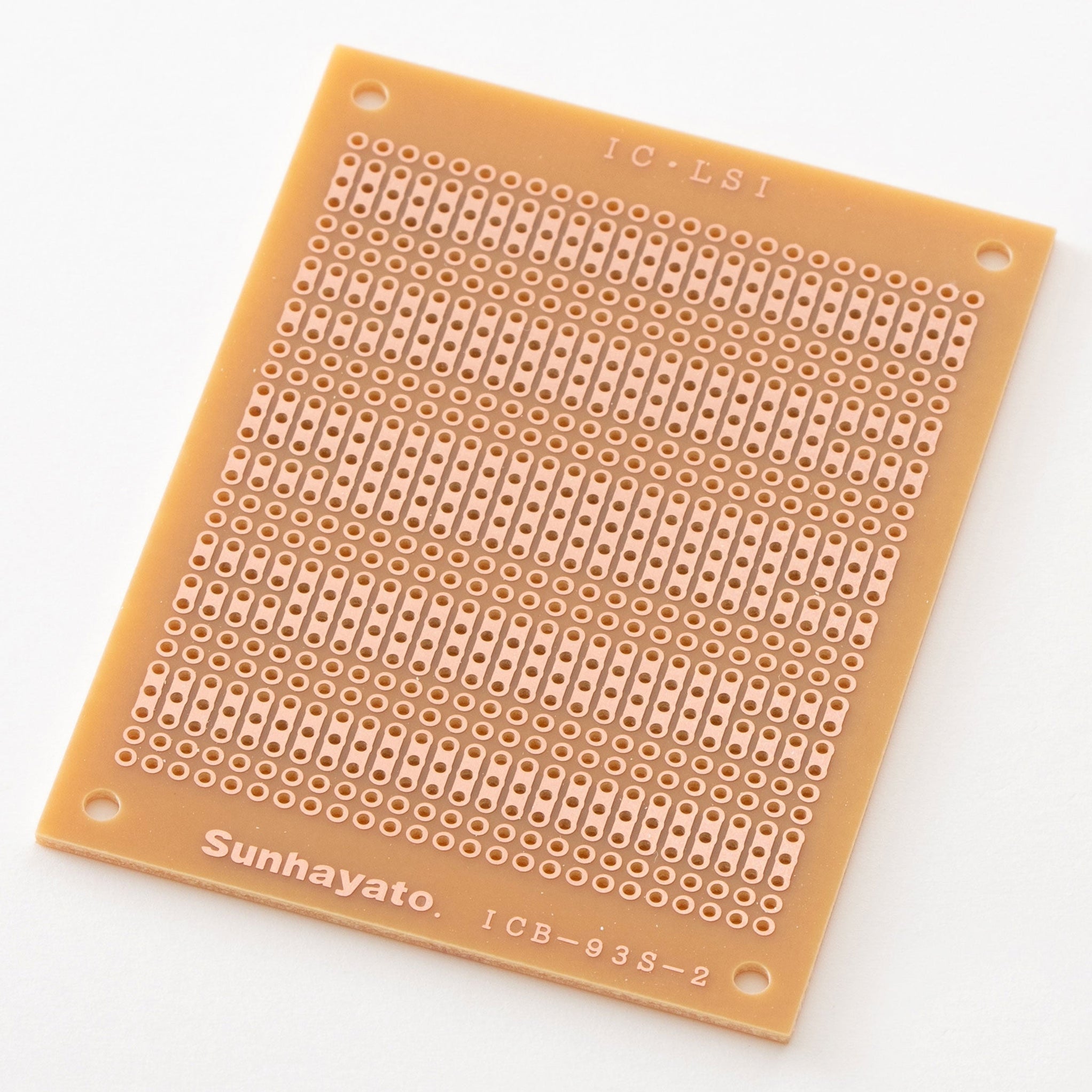小型ユニバーサル基板（紙フェノール片面／72×95×1.6t）（ICB-93S-2） — サンハヤト 公式オンラインショップ