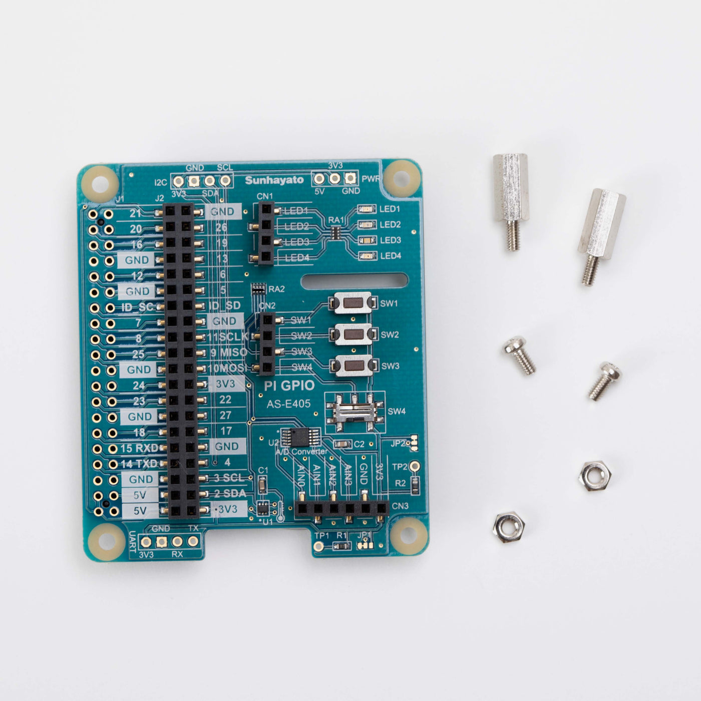 ※在庫限り※Raspberry Pi拡張コネクタ用GPIO実験ボード（AS-E405） — サンハヤト 公式オンラインショップ