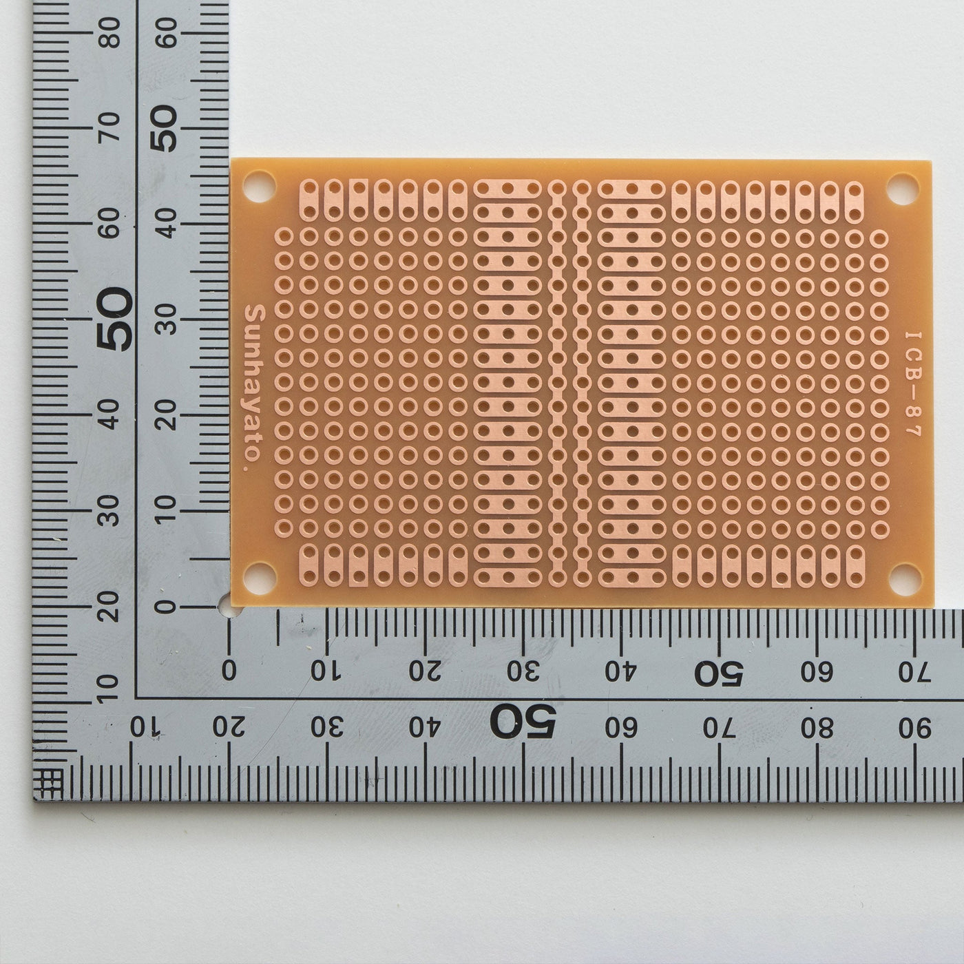 小型ユニバーサル基板（紙フェノール片面／47×72×1.6t）（ICB-87） — サンハヤト 公式オンラインショップ
