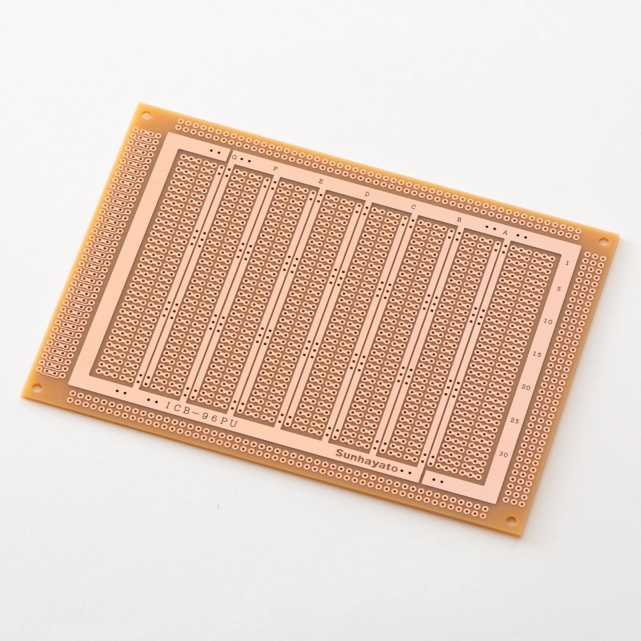 ユニバーサル基板（紙フェノール片面／115×160×1.6t）（ICB-96PU） — サンハヤト 公式オンラインショップ
