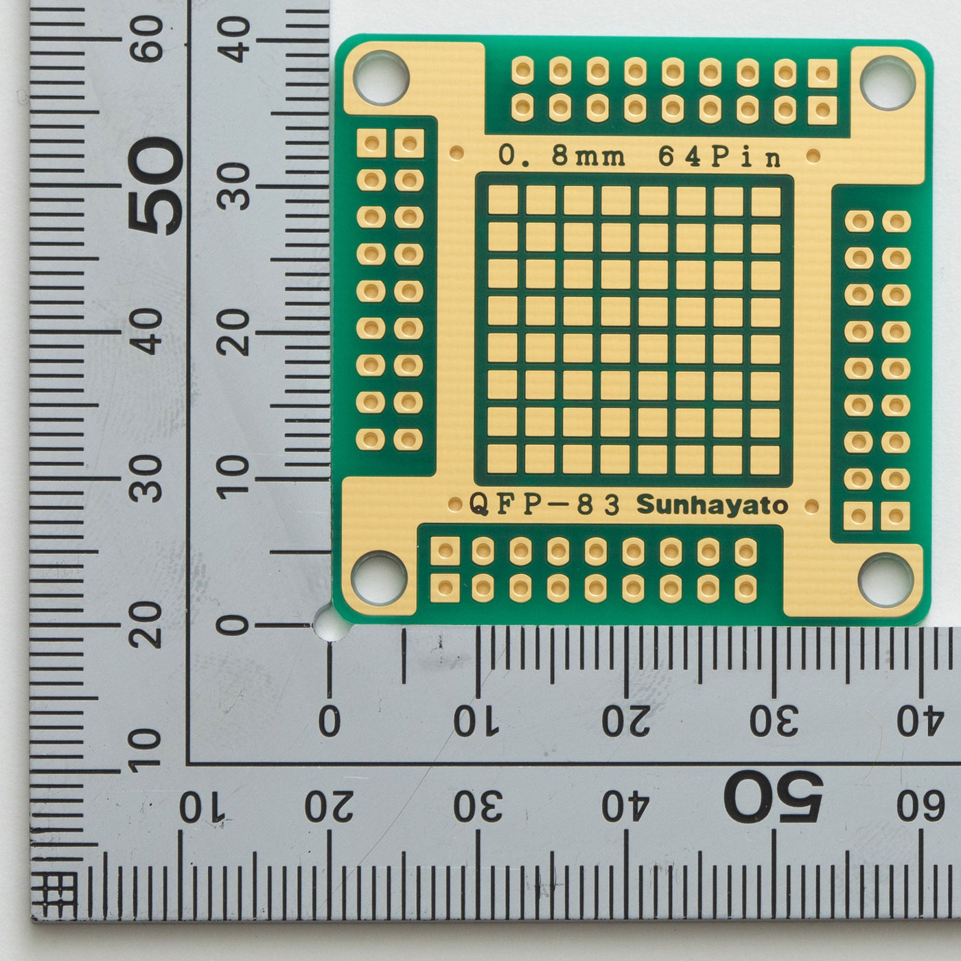 QFP IC変換基板（0.8mmピッチ／24～64ピン）（QFP-83） — サンハヤト 公式オンラインショップ
